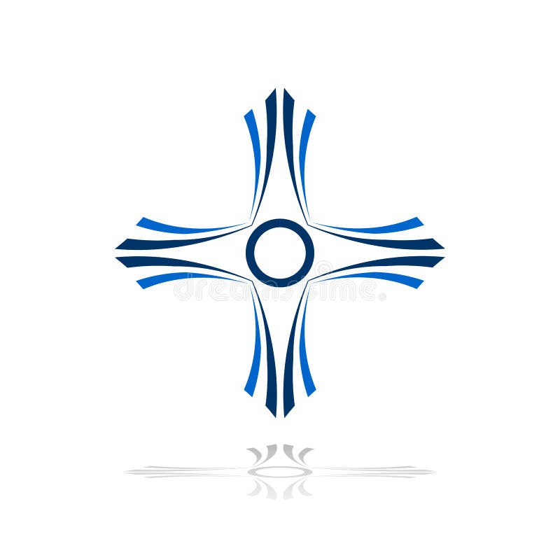 Abstract Blue Cross Shape Icon. Element for Design Stock Vector ...