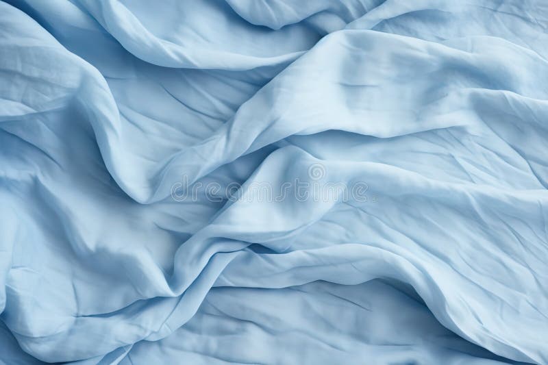 Abstract Blue Crumpled Linen Background. Generative AI Stock ...