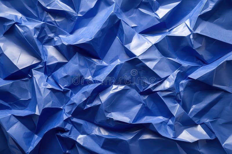 Abstract Blue Crumpled Paper Texture Background for Design and Art ...