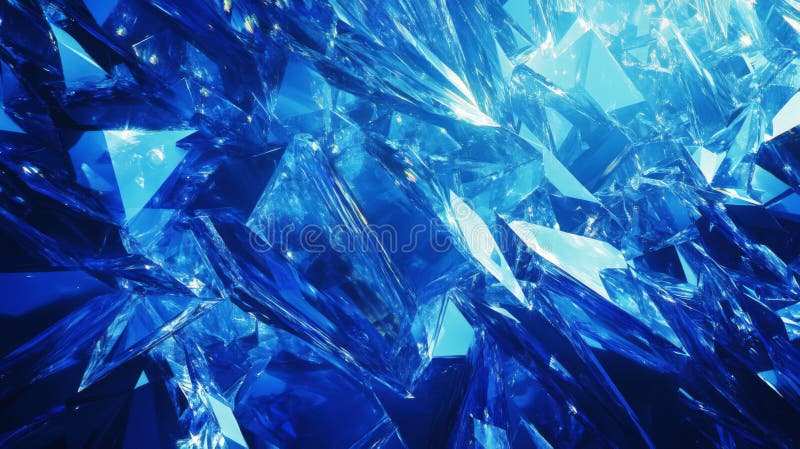 Abstract Blue Crystal Shard Background Stock Illustration ...
