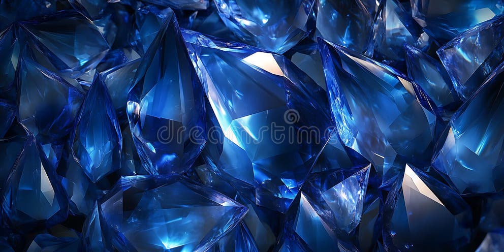Abstract Blue Crystal Texture Background High Resolution Seamless Pattern Stock Illustration ...