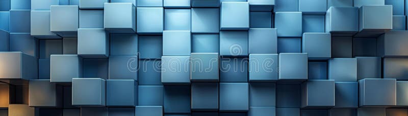 Abstract Blue Cube Background Stock Illustration - Illustration of ...