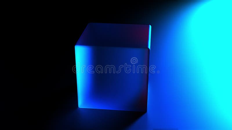 Abstract blue cube stock video. Video of digital, cube - 312435699