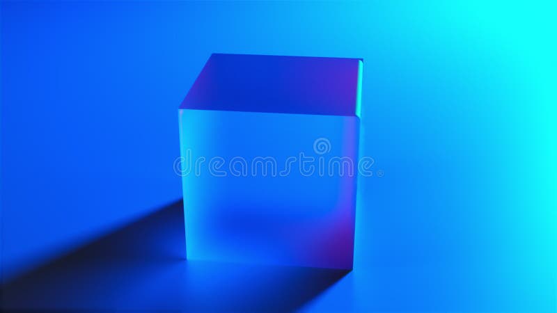 Abstract blue cube stock footage. Video of geometric - 312435988