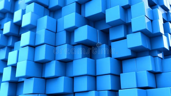 Abstract blue cube pattern stock illustration. Illustration of ...