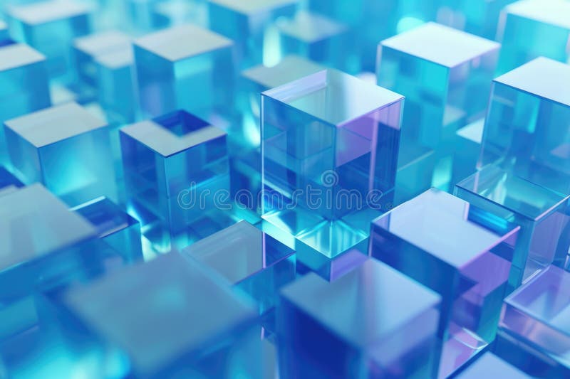 Abstract Blue Cubes Background Stock Illustration - Illustration of ...