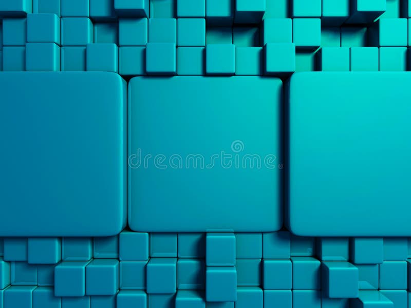 Abstract Blue Cubes Design Background Stock Photo - Image of ...