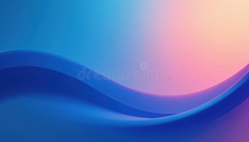 Abstract Blue Curve Frame on Gradient Background, Poster, Aesthetic ...