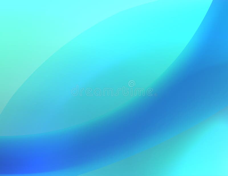 Abstract Blue Curved Stripe on Aquamarine Background. Vector Graphics ...