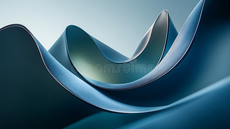 Abstract Blue Curves Flowing Design Stock Illustration - Illustration ...
