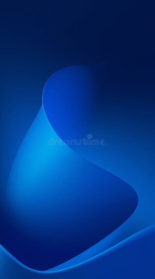 Abstract Blue Curves and Gradients Creating a Smooth, Flowing Design ...