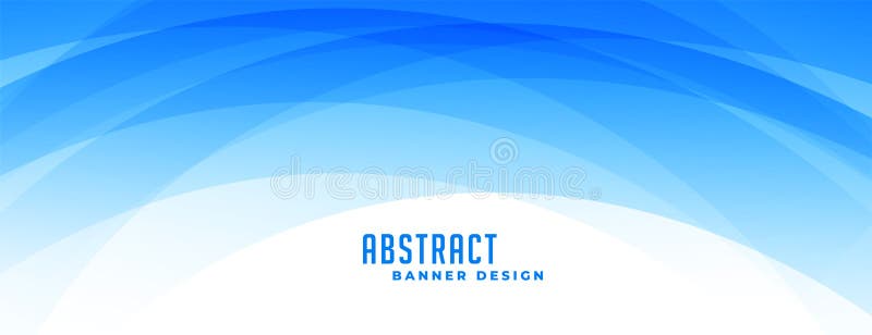 Abstract Blue Curvy Shapes Banner Design Stock Vector - Illustration of ...
