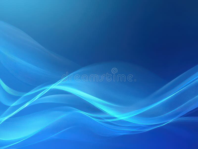 Abstract Blue and Cyan Wavy Lines Pattern Stock Illustration ...