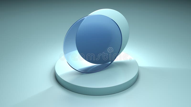 Abstract Blue Cylinders Composition - 3D Rendering Illustration Stock ...