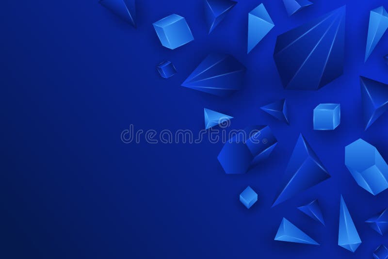 Abstract Blue 3d Shapes Background Stock Vector - Illustration of ...