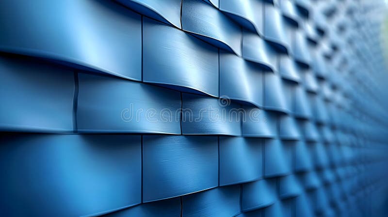 Abstract Blue 3D Tile Pattern Background Stock Illustration ...