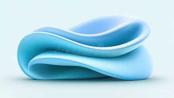 Abstract Blue 3D Wave Form stock illustration. Illustration of lines ...