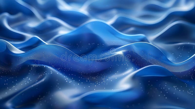 Abstract Blue 3D Wavy Background Stock Illustration - Illustration of ...