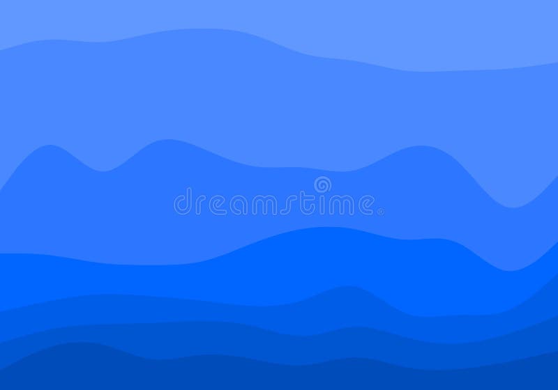Abstract Blue Dark Color Background. Dynamic Waving Shapes Composition ...