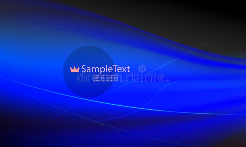Abstract Blue Dark Design with Smooth Thin Lines Stock Vector ...