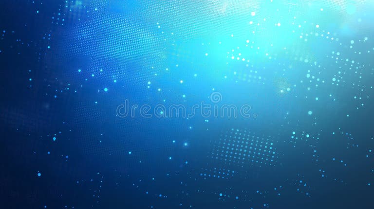 Abstract Blue Data Background with Digital Halftone Dots Minimalist ...