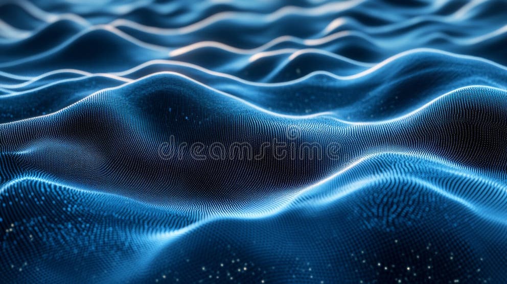 Abstract Blue Data Wave Background Stock Illustration - Illustration of graphics, blue: 369908274