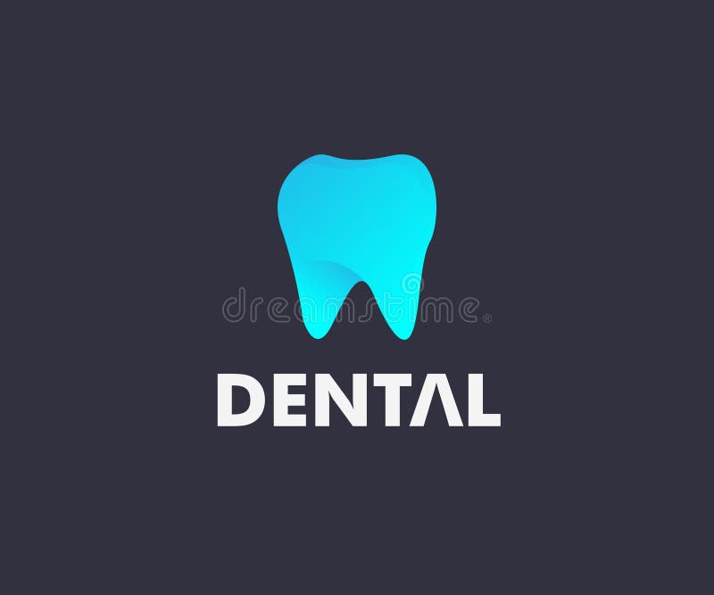 Abstract Blue Dental Logo Design Template Element Stock Vector ...