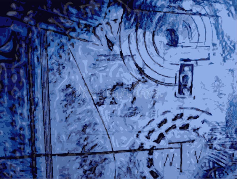 Abstract blue design stock vector. Illustration of plant - 6692344