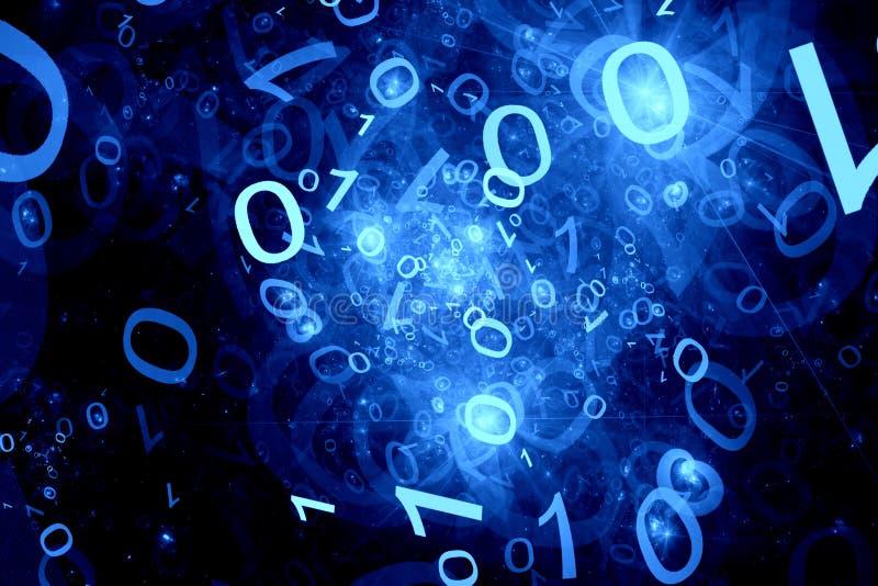 Abstract Blue Digit Background Stock Illustration - Illustration of ...