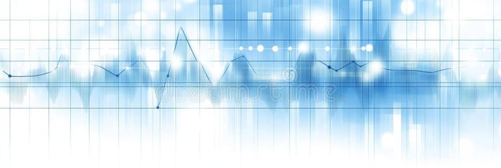 Abstract Blue Digital Analytics Background, Vector Graph with Data ...