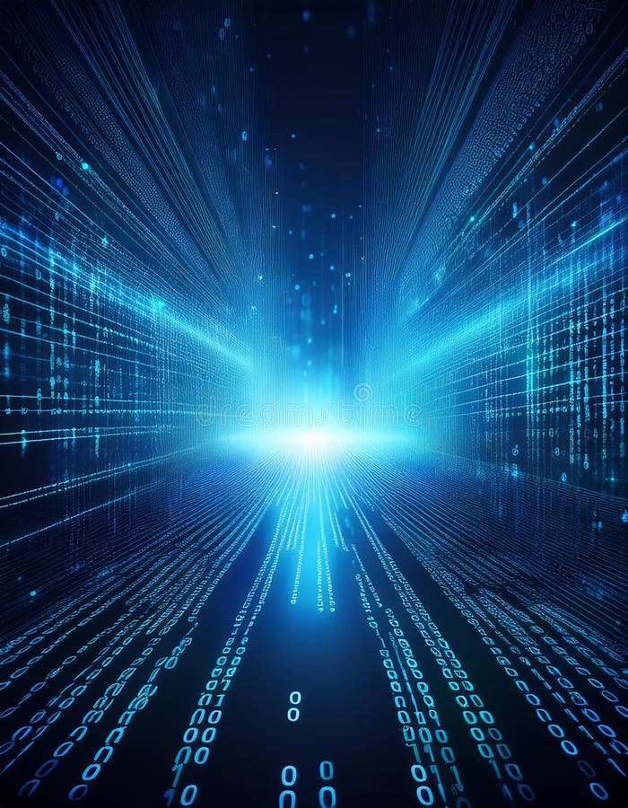 Abstract Blue Digital Background Stock Illustration - Illustration of ...