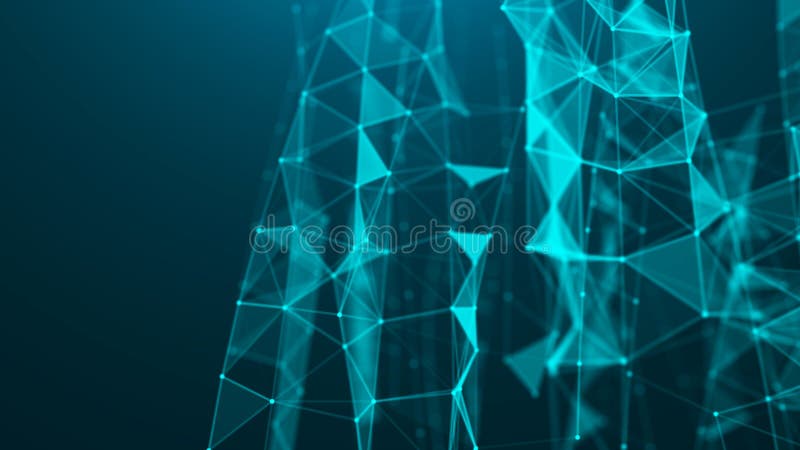 Abstract Blue Digital Background. Big Data Visualization. Science ...