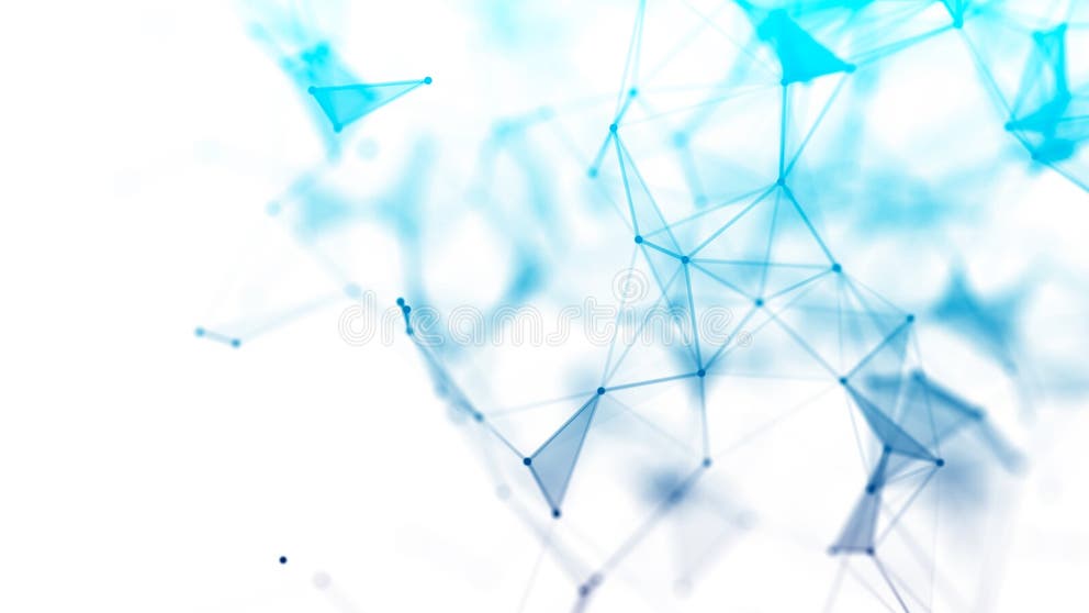 Abstract Blue Digital Background. Big Data Visualization. Science ...