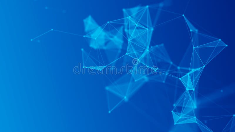 Abstract Blue Digital Background. Big Data Visualization. Science ...