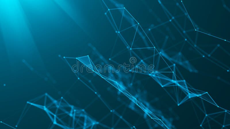 Abstract Blue Digital Background. Big Data Visualization. Science ...