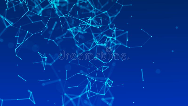 Abstract Blue Digital Background. Big Data Visualization. Science ...
