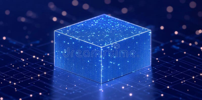 This Abstract Blue Digital Background Features Futuristic Circuitry ...