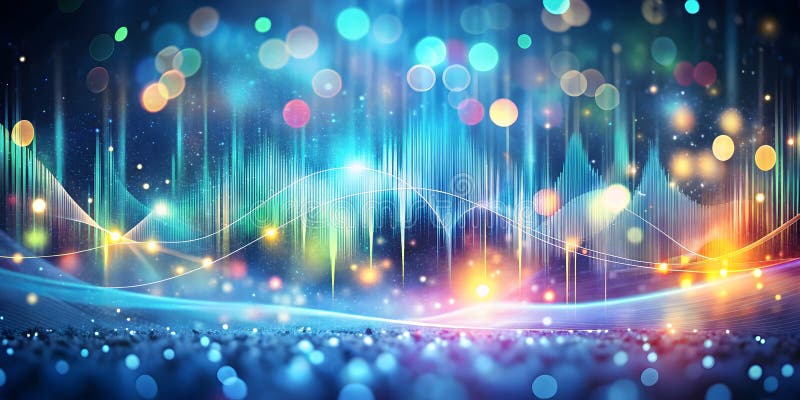 Abstract Blue Digital Background with Intricate Line and Dot Work Stock ...