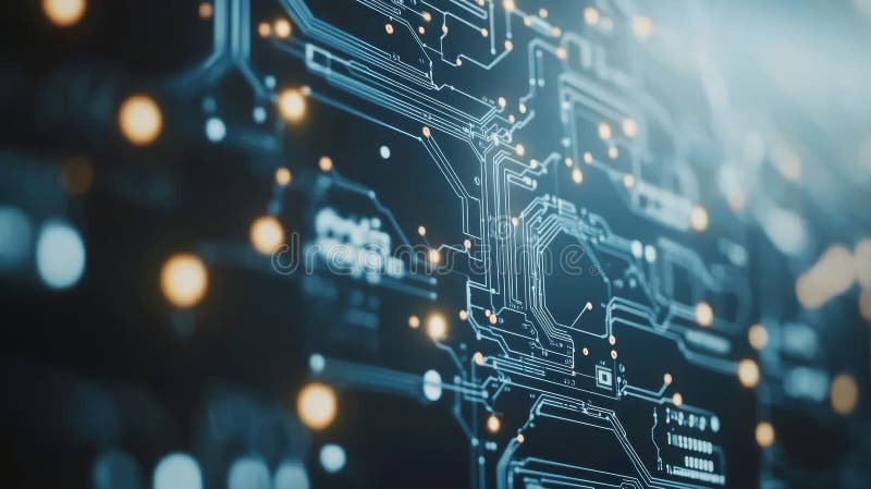 Abstract Blue Digital Circuit Board Background, Technology and Modern ...