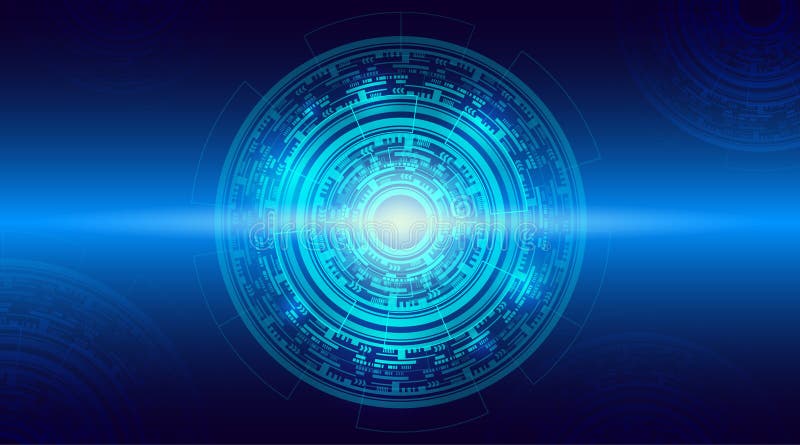 Abstract Blue Digital Communication Technology Background Stock Vector ...