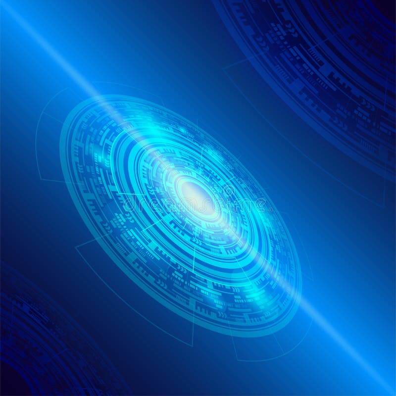 Abstract Blue Digital Communication Technology Background Stock Vector ...