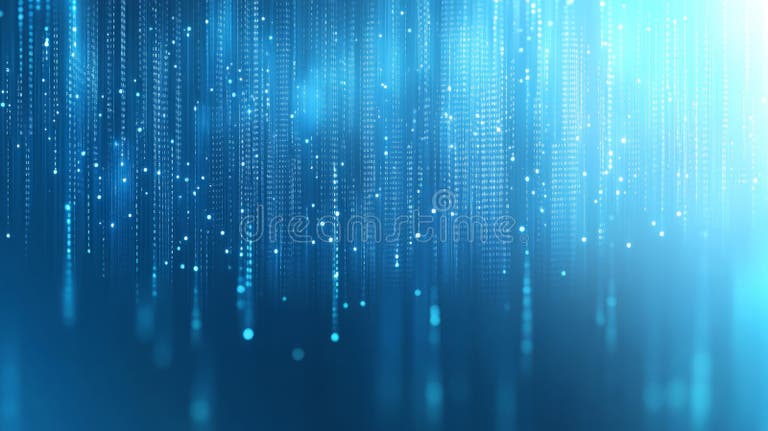 Abstract Blue Digital Data Stream Background Stock Illustration ...