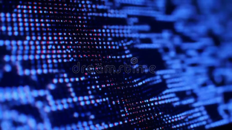 Abstract Blue Digital Data Visualization for Science Technology or ...