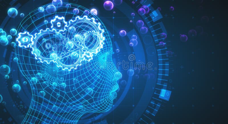 Artificial Intelligence Backdrop Stock Illustration - Illustration of ...