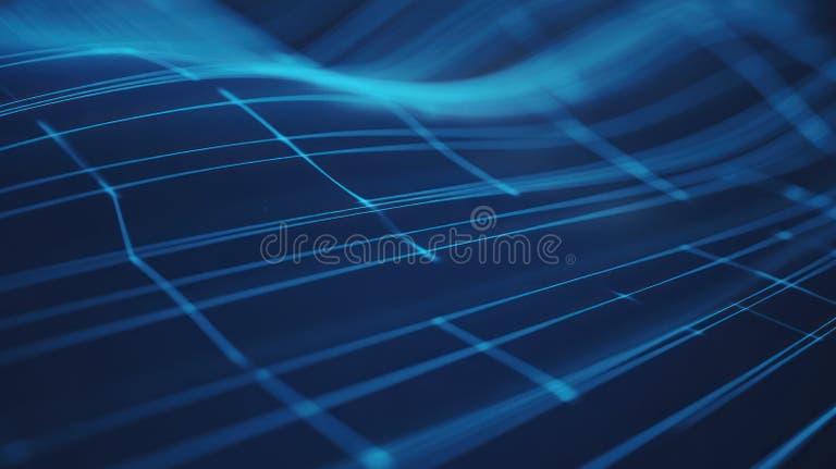 Abstract Blue Digital Lines Flowing Soft Tech Background 3 Stock ...