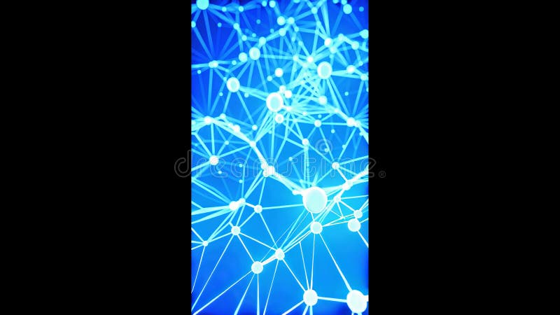 Abstract Blue Digital Molecular Network Visualization Science ...