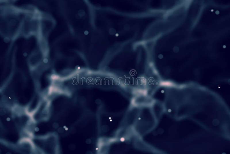 Abstract Blue Digital Smoke Slowly Floating through Space with ...
