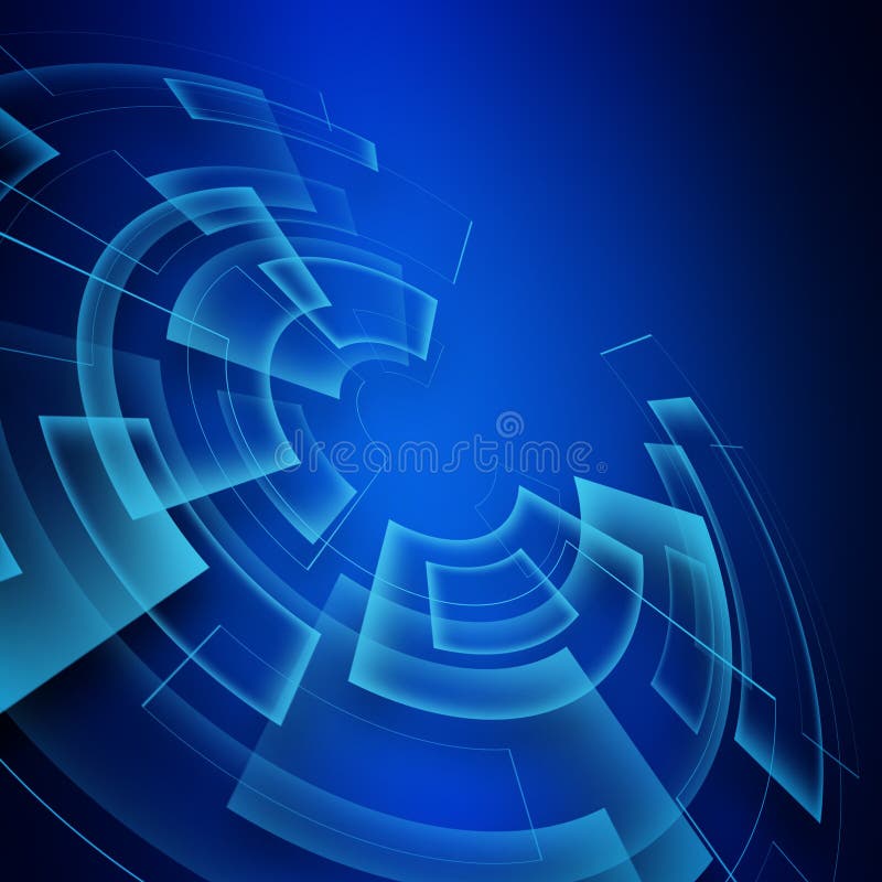 Abstract Blue Digital Technology Background Stock Illustration ...
