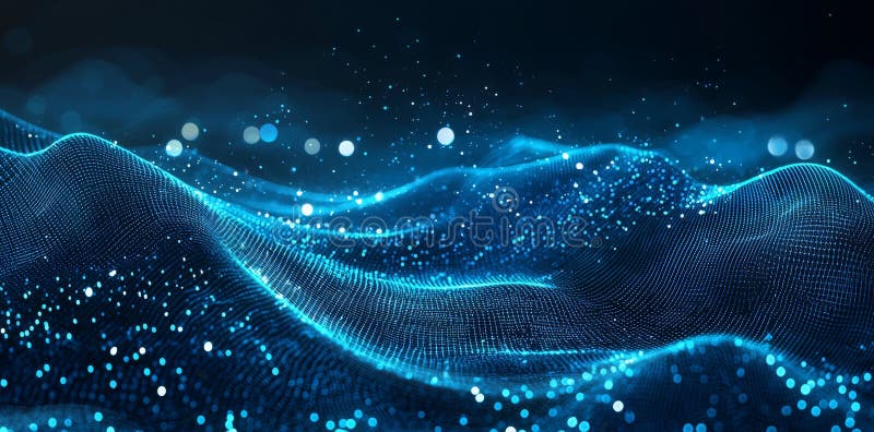 Abstract Blue Digital Technology Background. Concepts of Digital ...