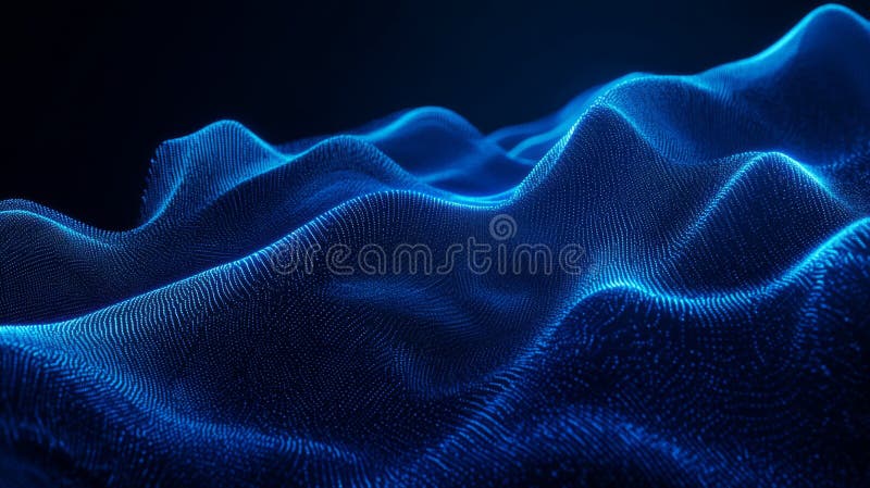 Abstract Blue Digital Wave Background Stock Illustrations – 390,260 ...